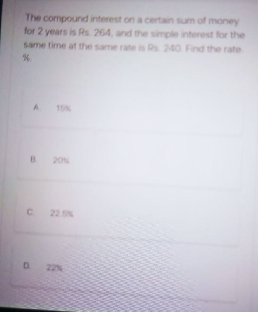 The compound interest on a certain sum of | StudyX