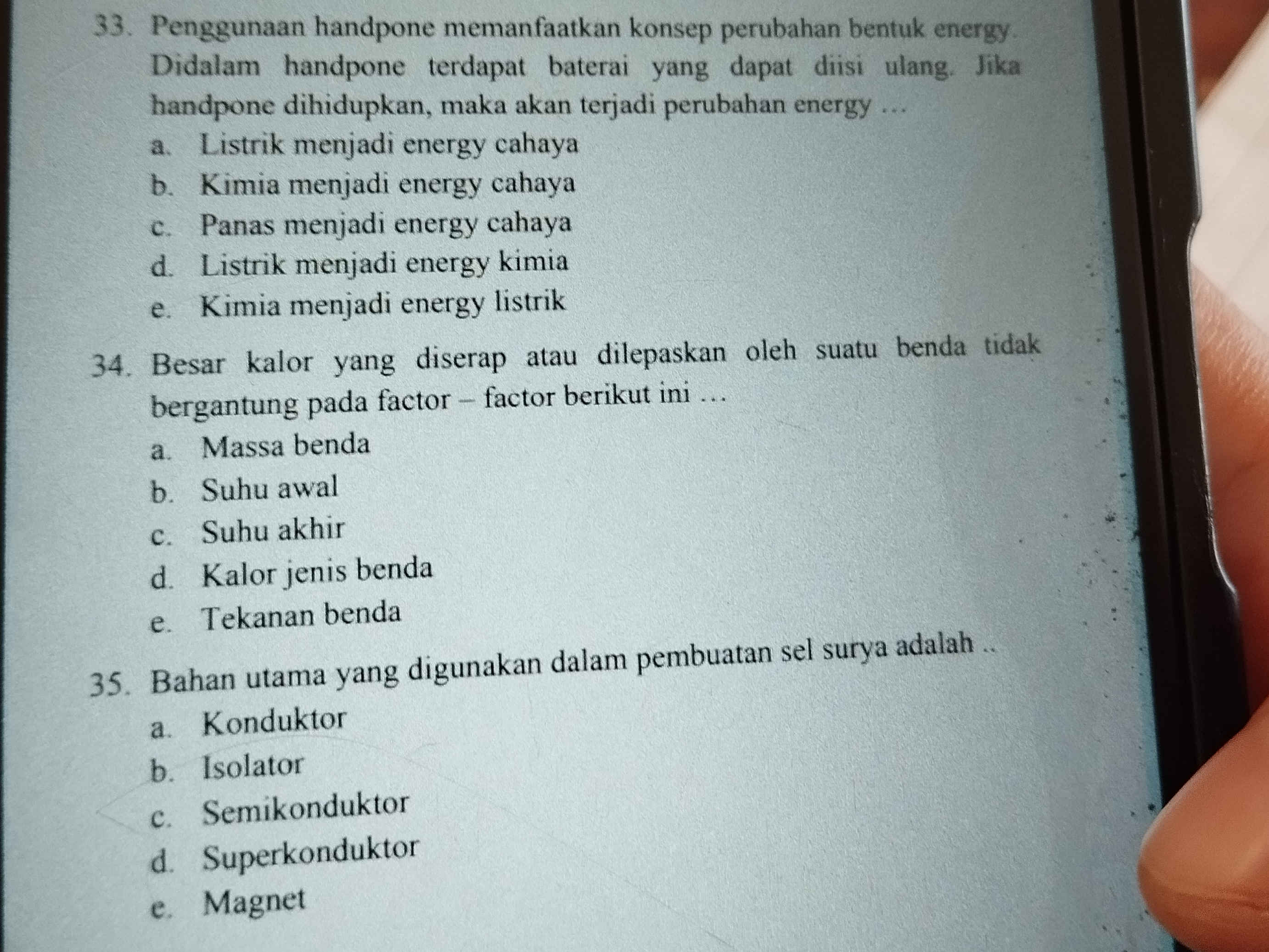 33. Penggunaan handpone memanfaatkan konsep | StudyX