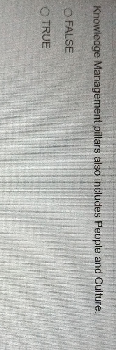 Knowledge Management pillars also includes | StudyX