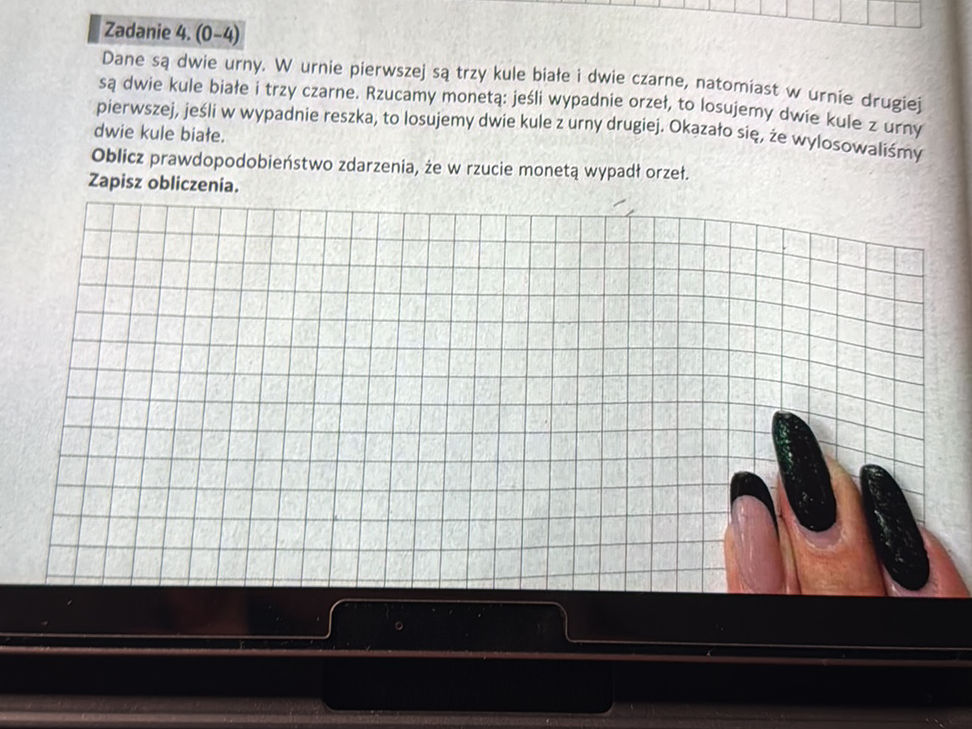 Zadanie 4. (0-4) Dane są dwie urny. W urnie | StudyX