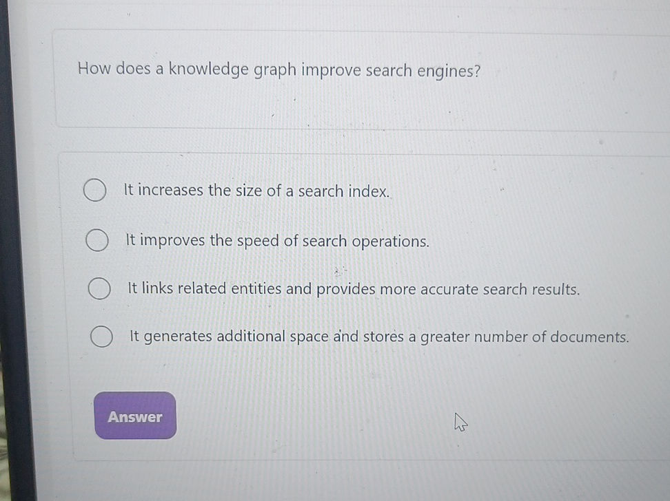 How does a knowledge graph improve search | StudyX