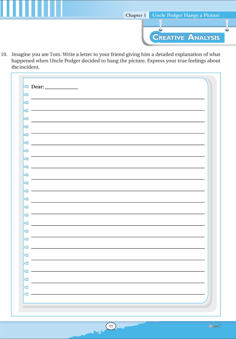 10. Imagine you are Tom. Write a letter to | StudyX