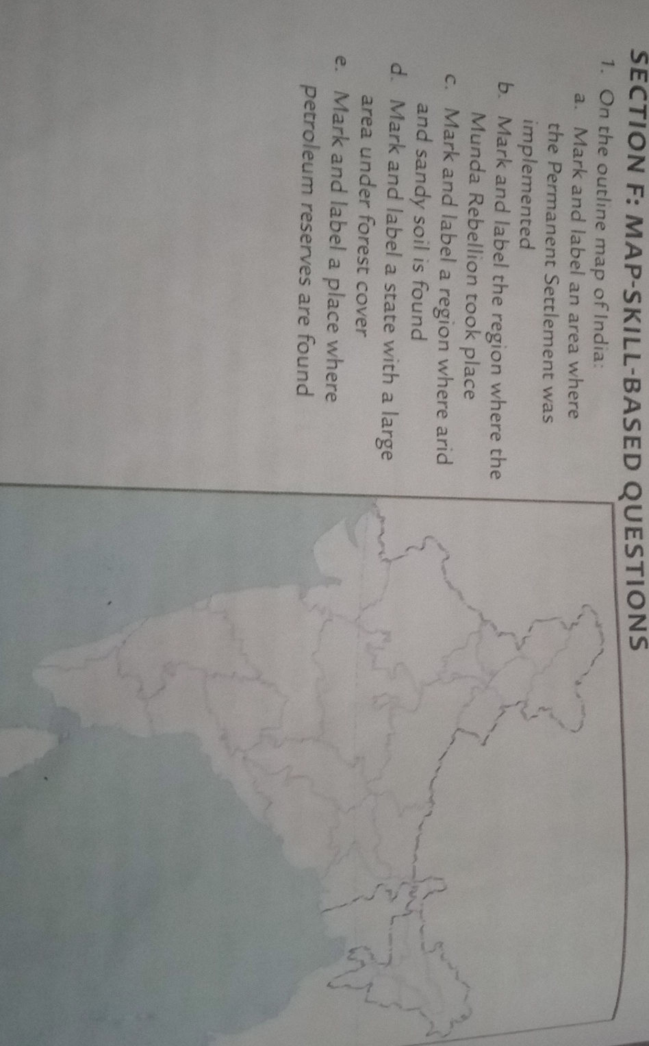 1. On the outline map of India: a. Mark and | StudyX