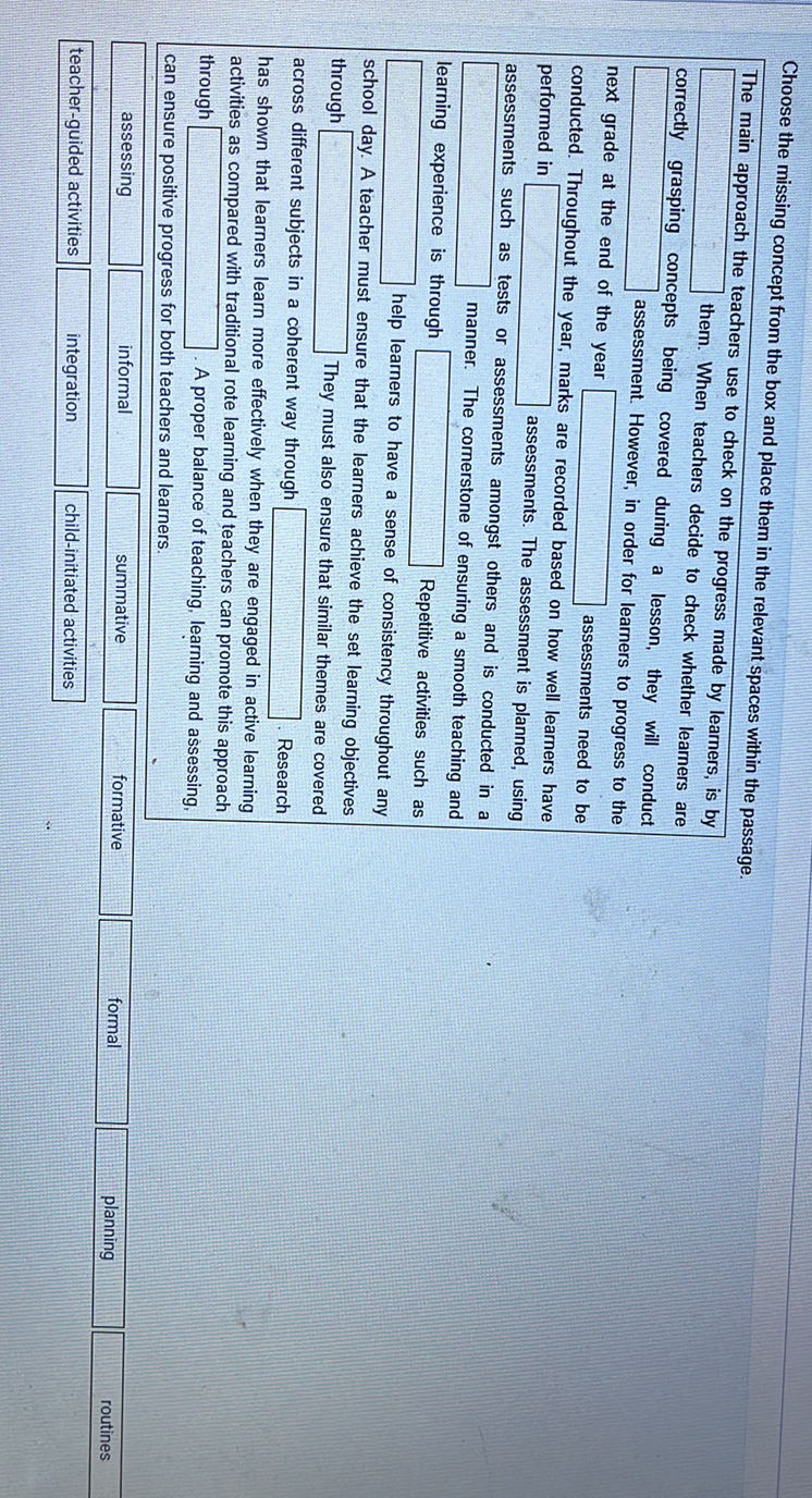Choose the missing concept from the box and | StudyX