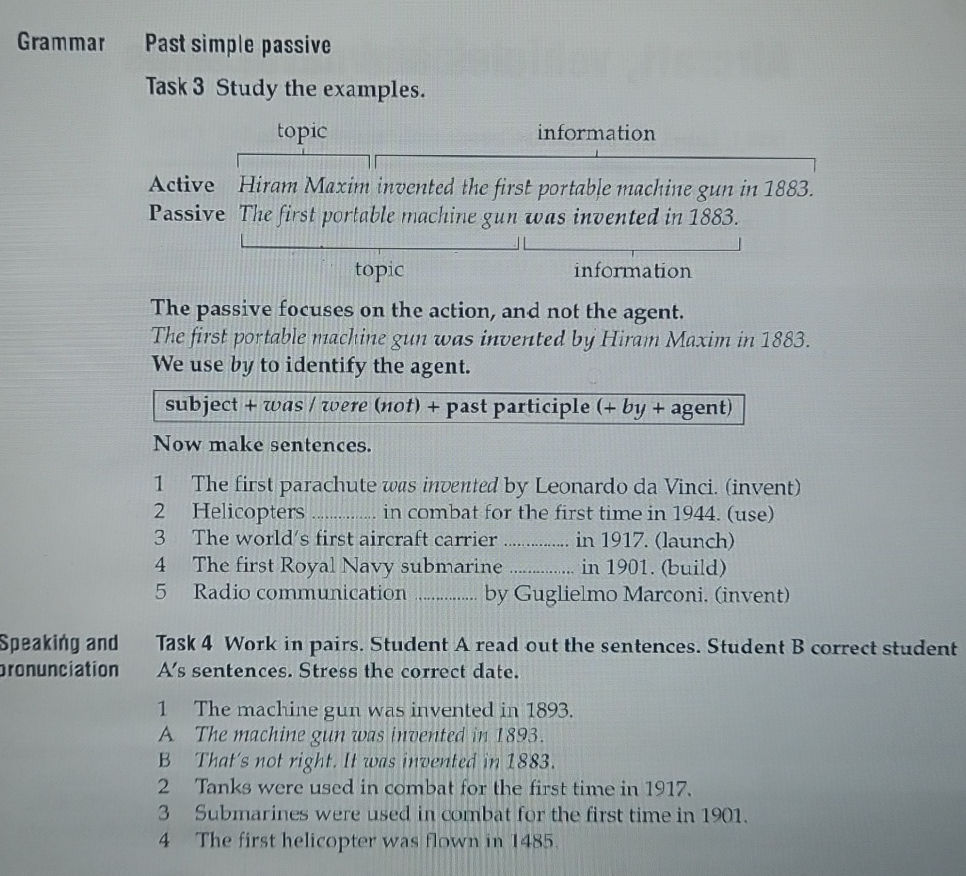 Task 3 Study the examples. Active Hiram | StudyX