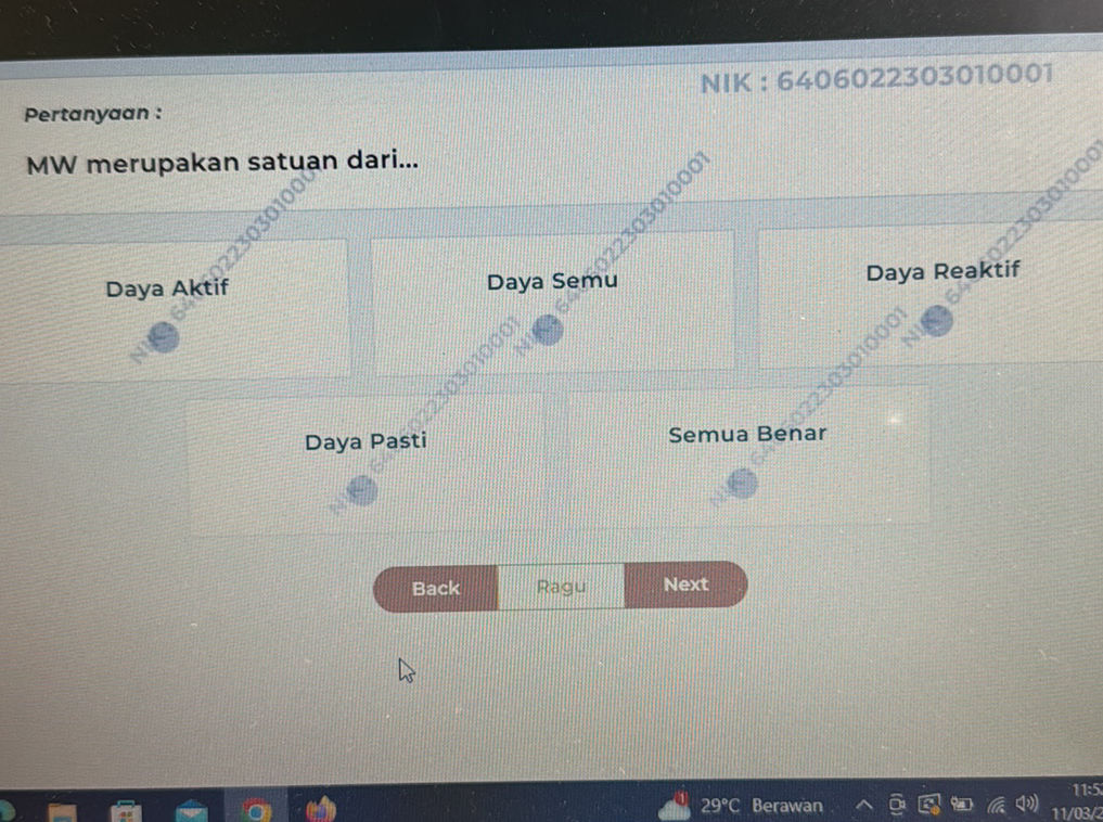 Pertanyaan: MW merupakan satuan dari... | StudyX