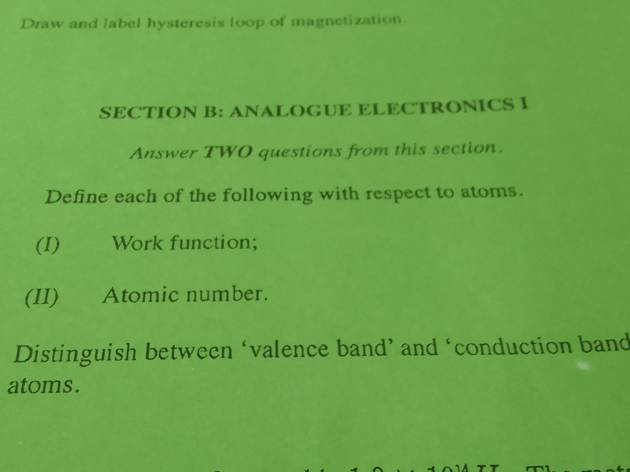 Draw and label hysteresis loop of | StudyX