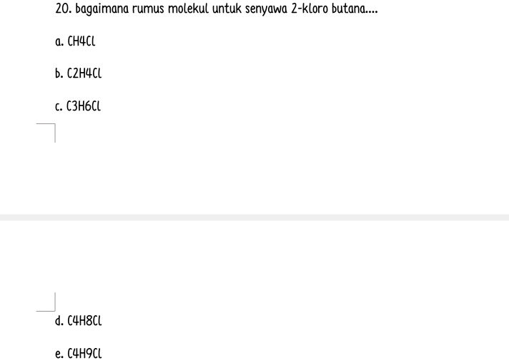 20. bagaimana rumus molekul untuk senyawa | StudyX