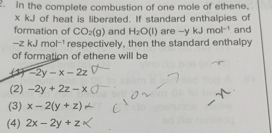 2. In the complete combustion of one mole of | StudyX