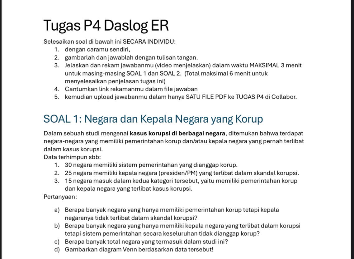 Selesaikan soal di bawah ini SECARA | StudyX