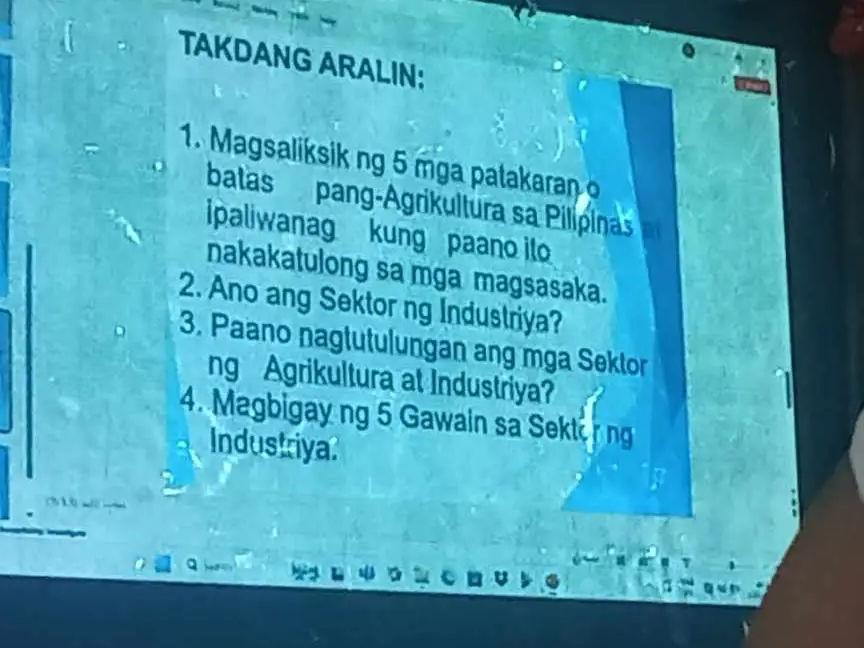 TAKDANG ARALIN: 1. Magsaliksik ng 5 mga | StudyX