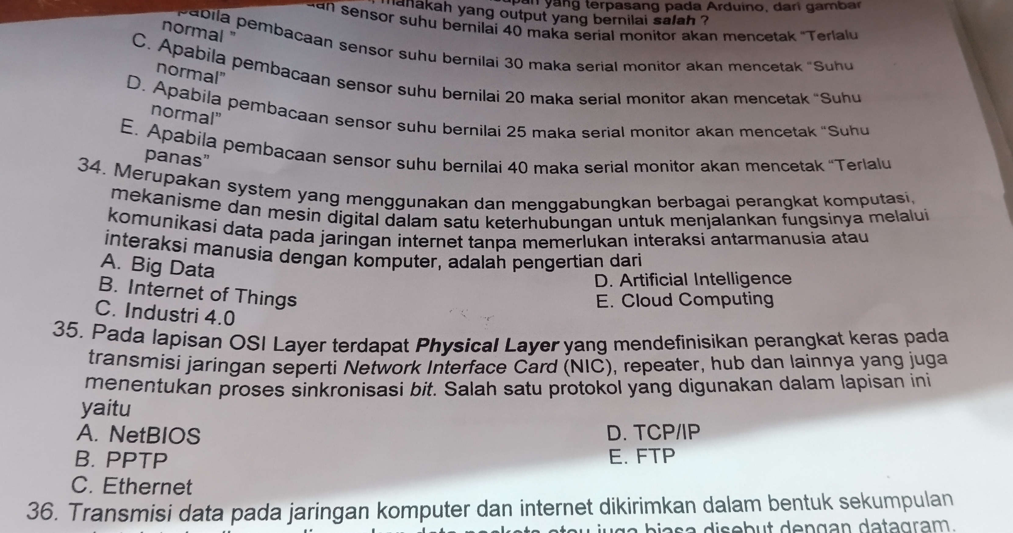 34. Merupakan system yang menggunakan dan | StudyX