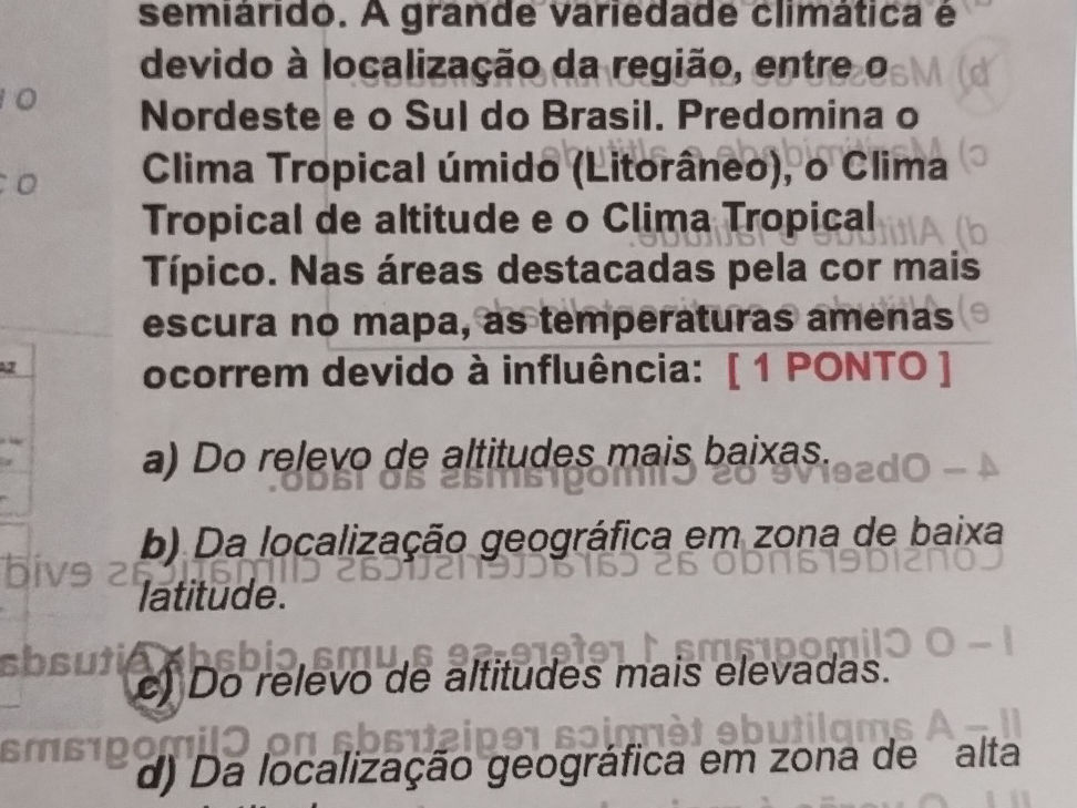 Nas áreas destacadas pela cor mais escura no | StudyX
