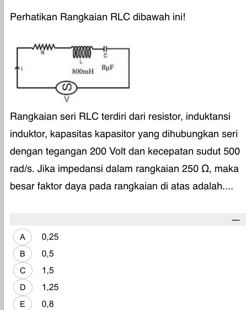 Perhatikan Rangkaian RLC dibawah ini! | StudyX