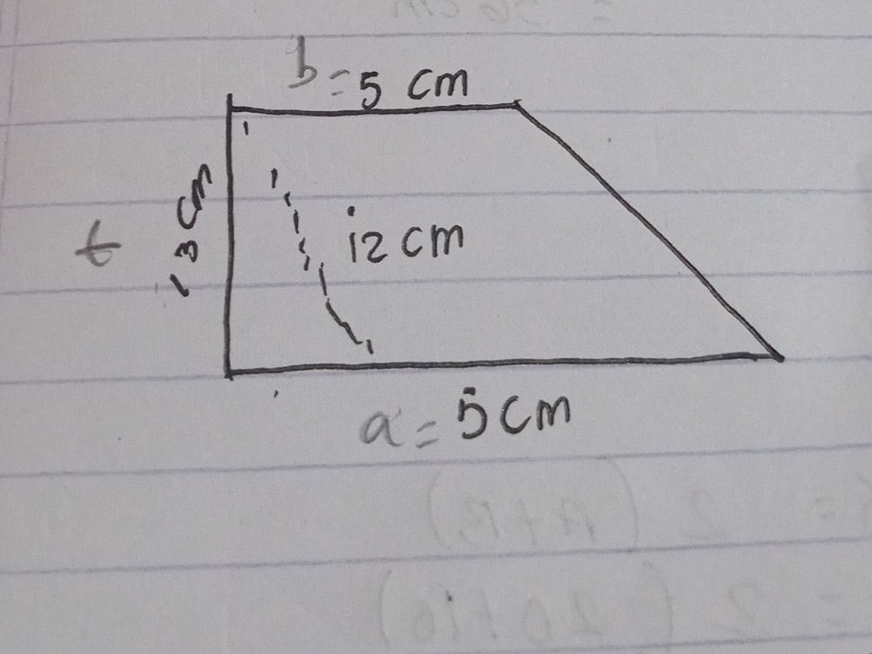 The image shows a trapezoid with the | StudyX