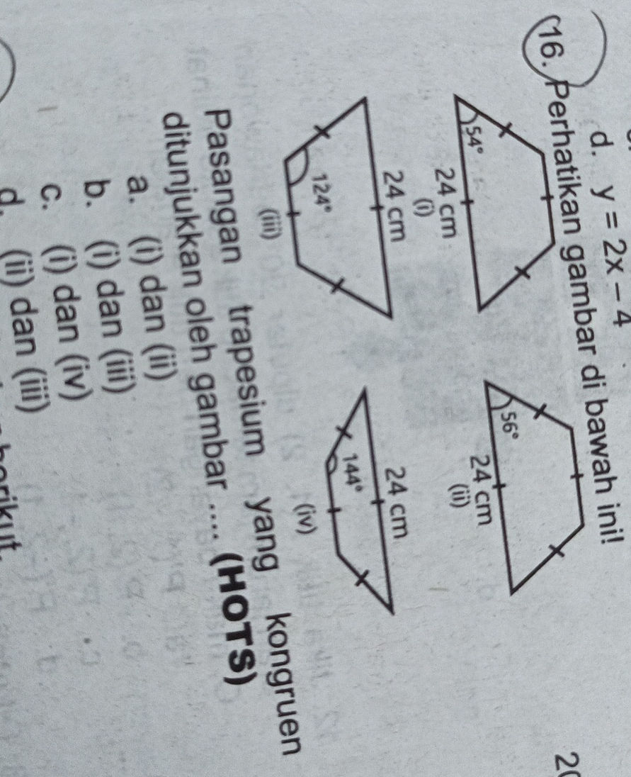 Perhatikan gambar di bawah ini! (i) A | StudyX