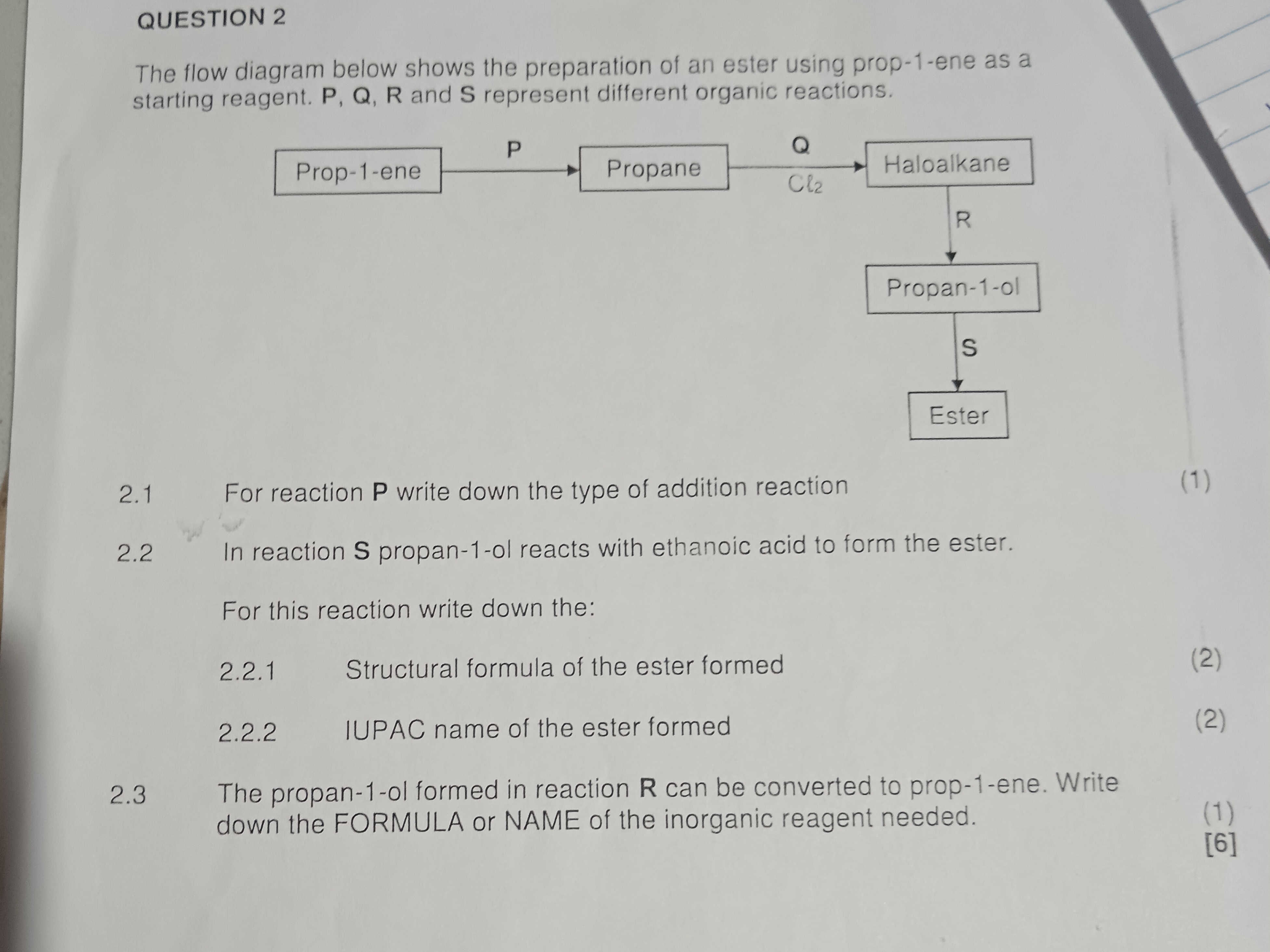 QUESTION 2 The flow diagram below shows the | StudyX
