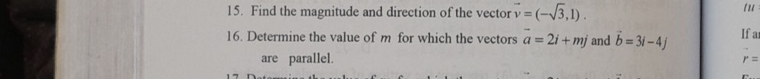15. Find the magnitude and direction of the | StudyX