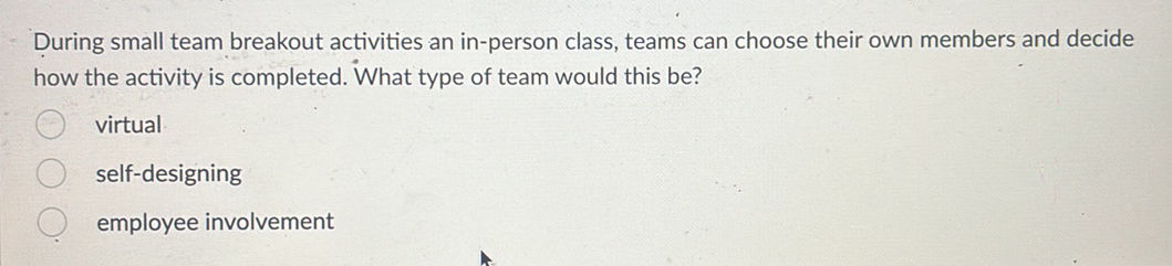 During small team breakout activities an | StudyX