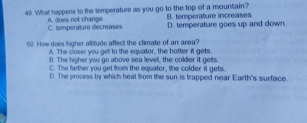 49. What happens to the temperature as you | StudyX