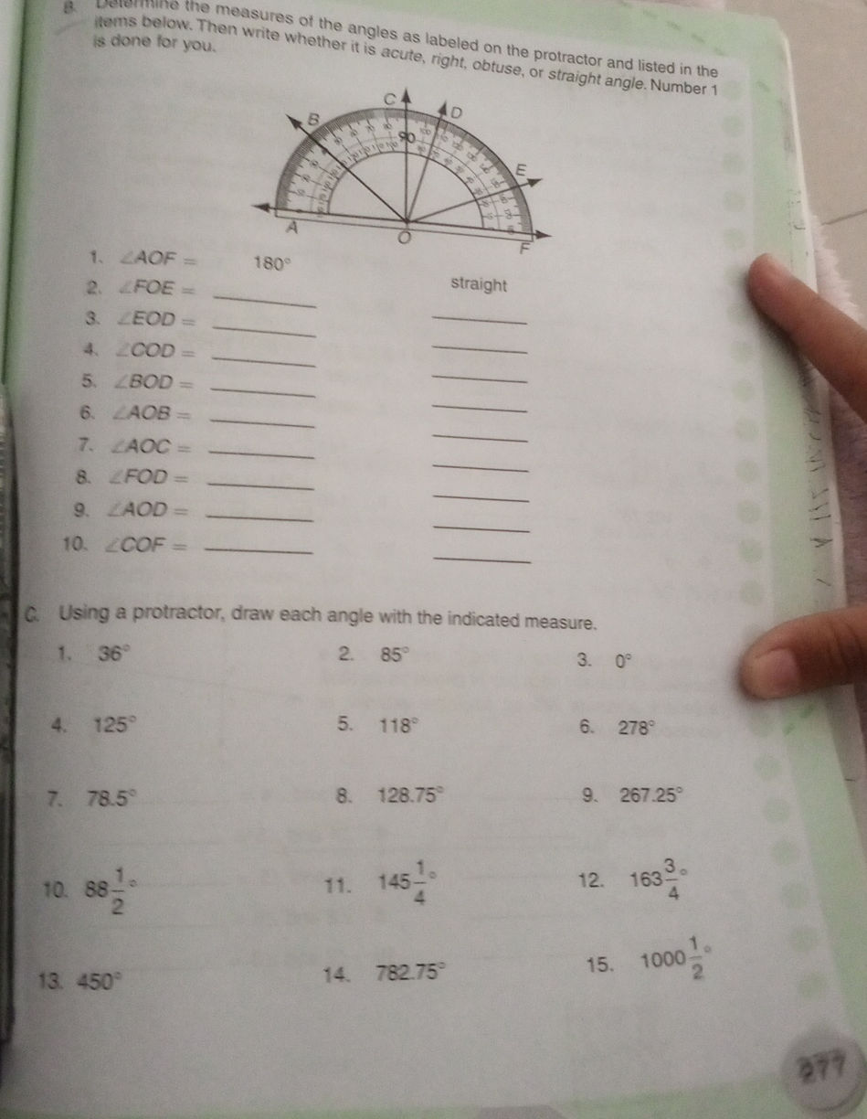 B. Determine the measures of the angles as | StudyX