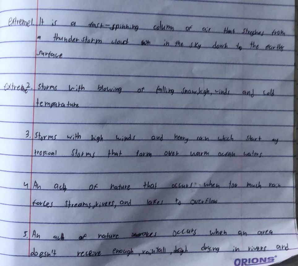 Extreme 1. It is a fast-spinning column of | StudyX