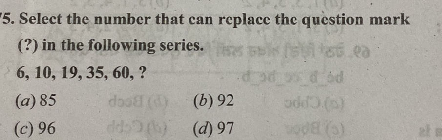 5. Select the number that can replace the | StudyX