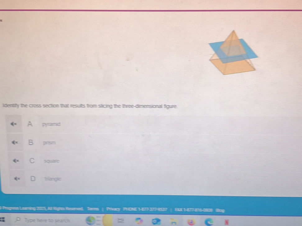 Identify the cross section that results from | StudyX