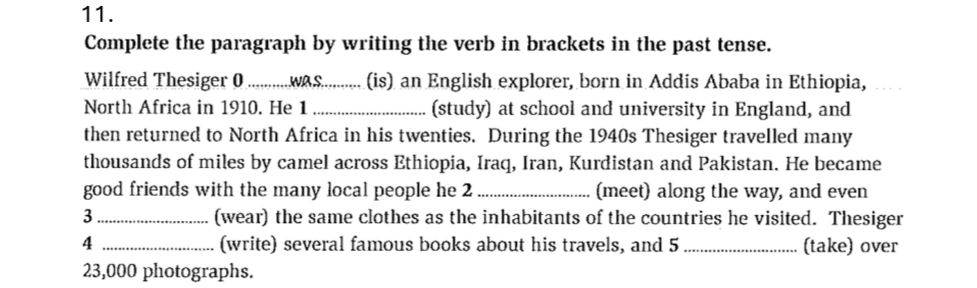 11. Complete the paragraph by writing the | StudyX
