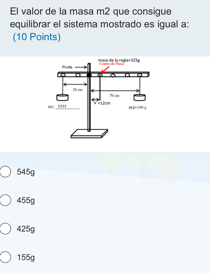 El valor de la masa m2 que consigue | StudyX