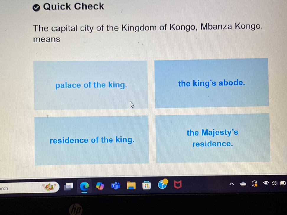 The capital city of the Kingdom of Kongo, | StudyX