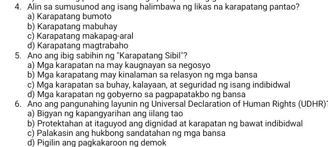 4. Alin sa sumusunod ang isang halimbawa ng | StudyX