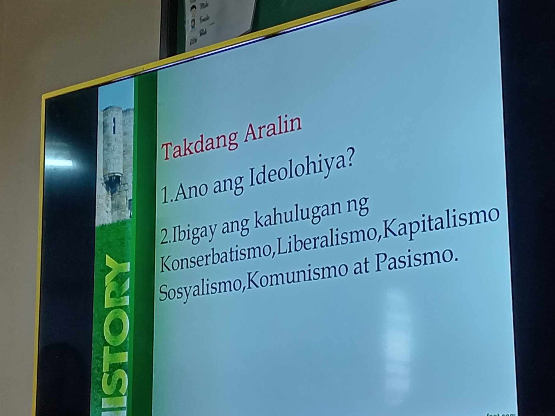 Takdang Aralin 1. Ano ang Ideolohiya? 2. | StudyX