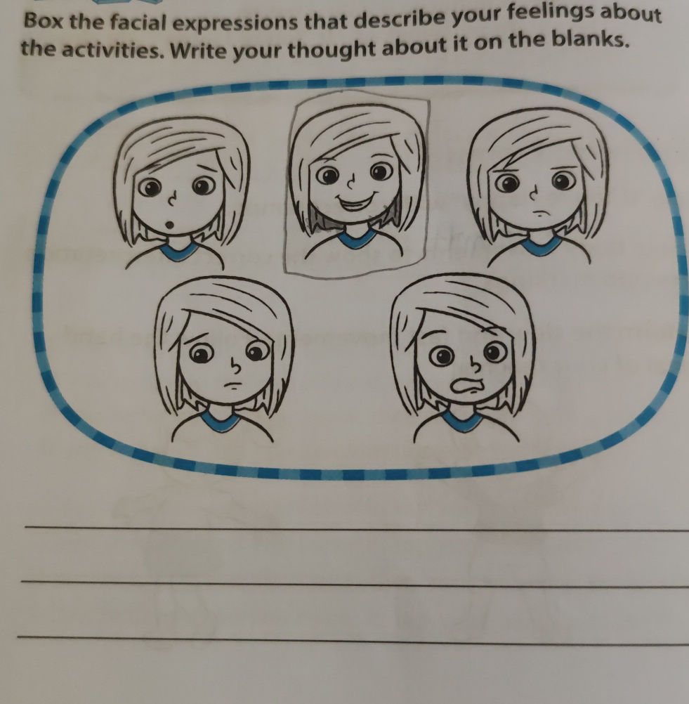 Box the facial expressions that describe | StudyX