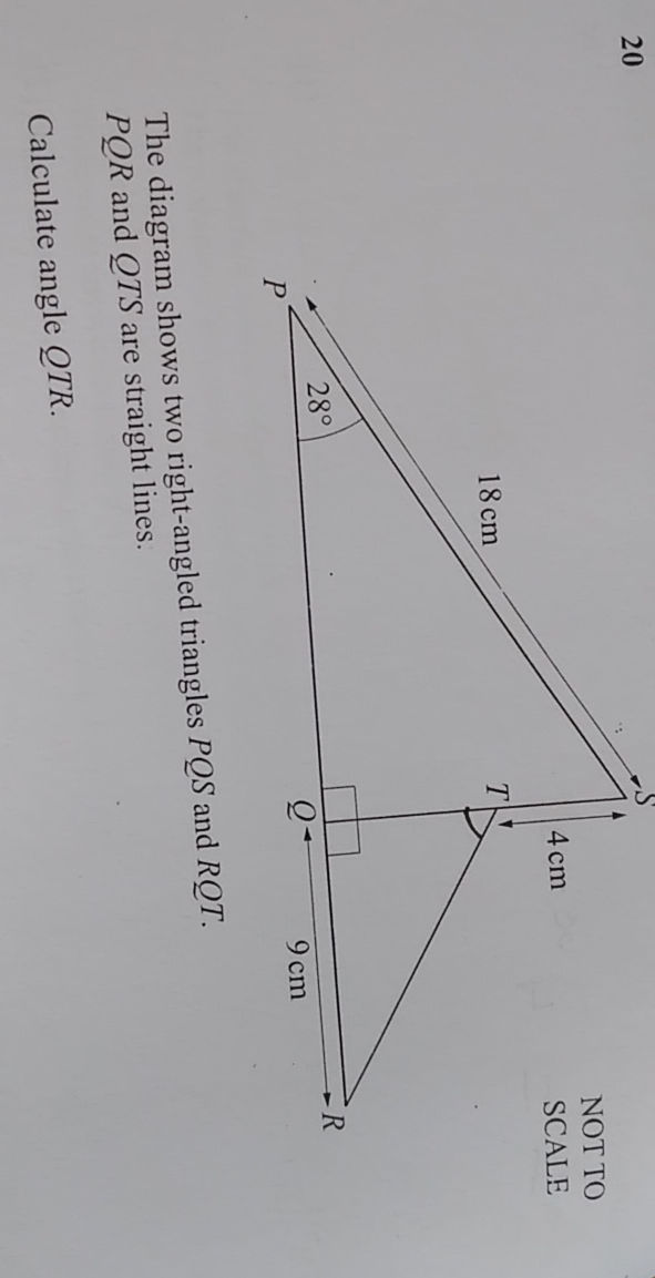 The diagram shows two right-angled triangles | StudyX