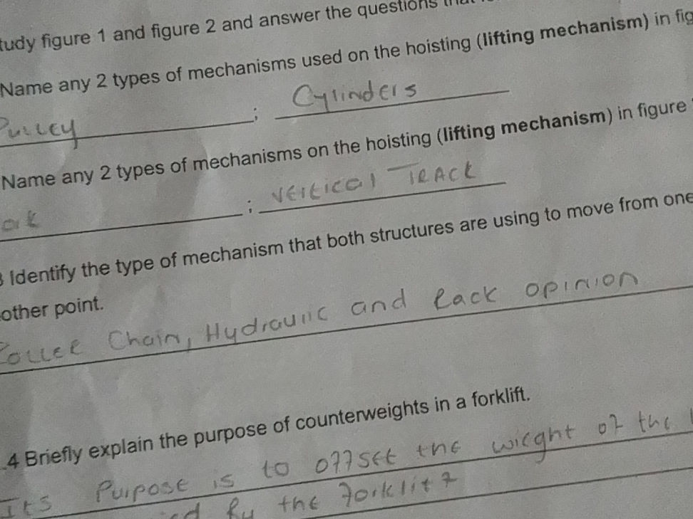 Name any 2 types of mechanisms used on the | StudyX