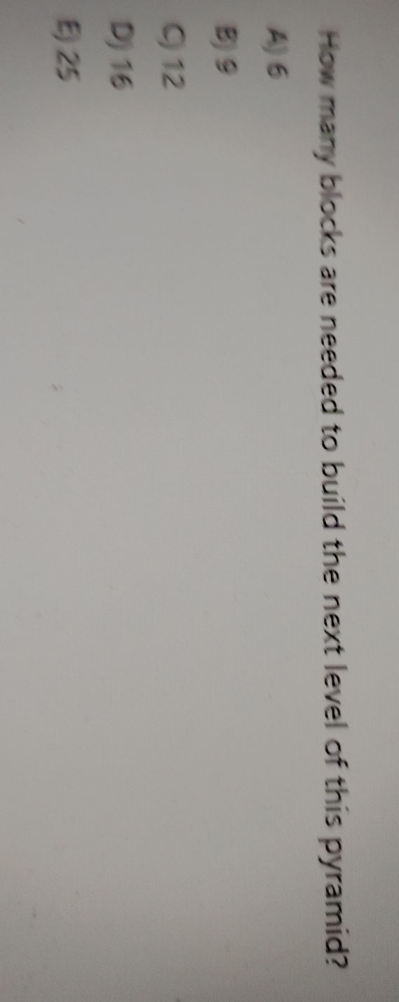 How many blocks are needed to build the next | StudyX