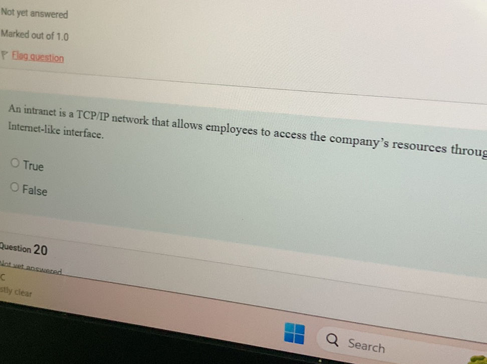 An intranet is a TCP/IP network that allows | StudyX
