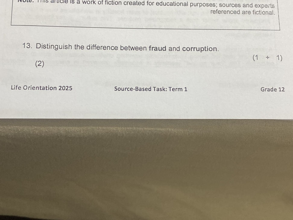 13. Distinguish the difference between fraud | StudyX