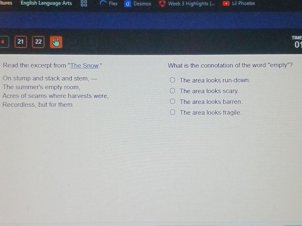 Read the excerpt from "The Snow." On stump | StudyX