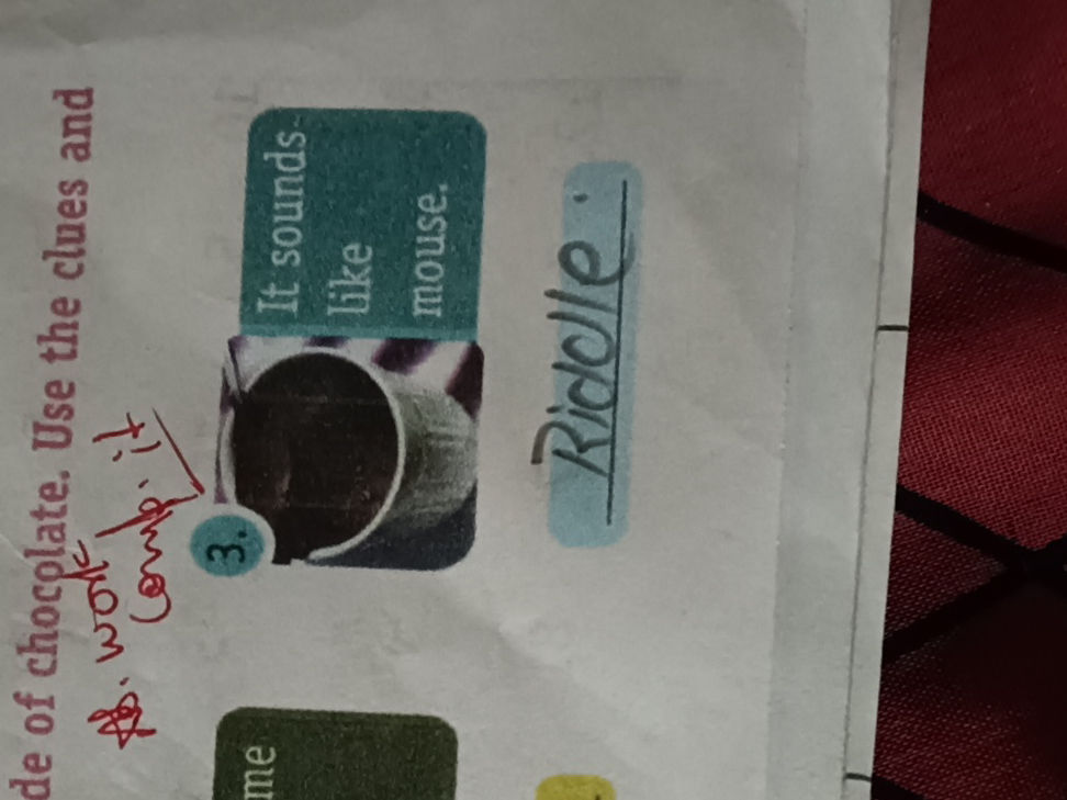 Use the clues and 3. It sounds like mouse. | StudyX