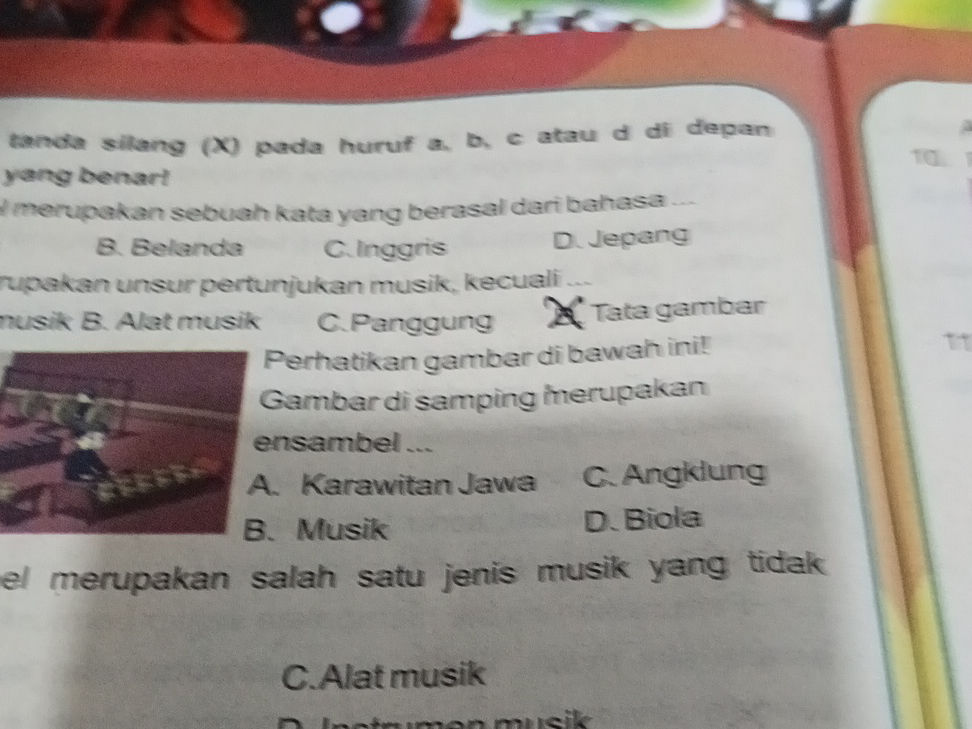 tanda silang (X) pada huruf a, b, c atau d | StudyX
