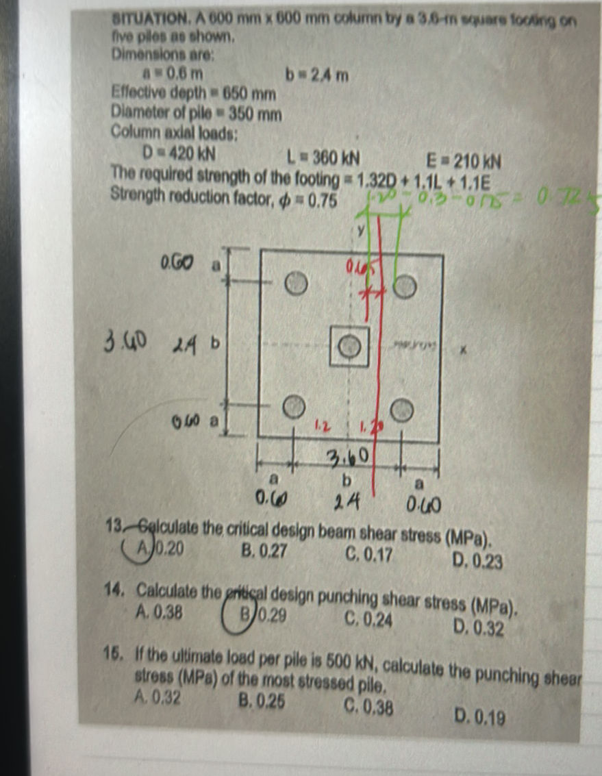 SITUATION. A 600 mm x 600 mm column by a | StudyX