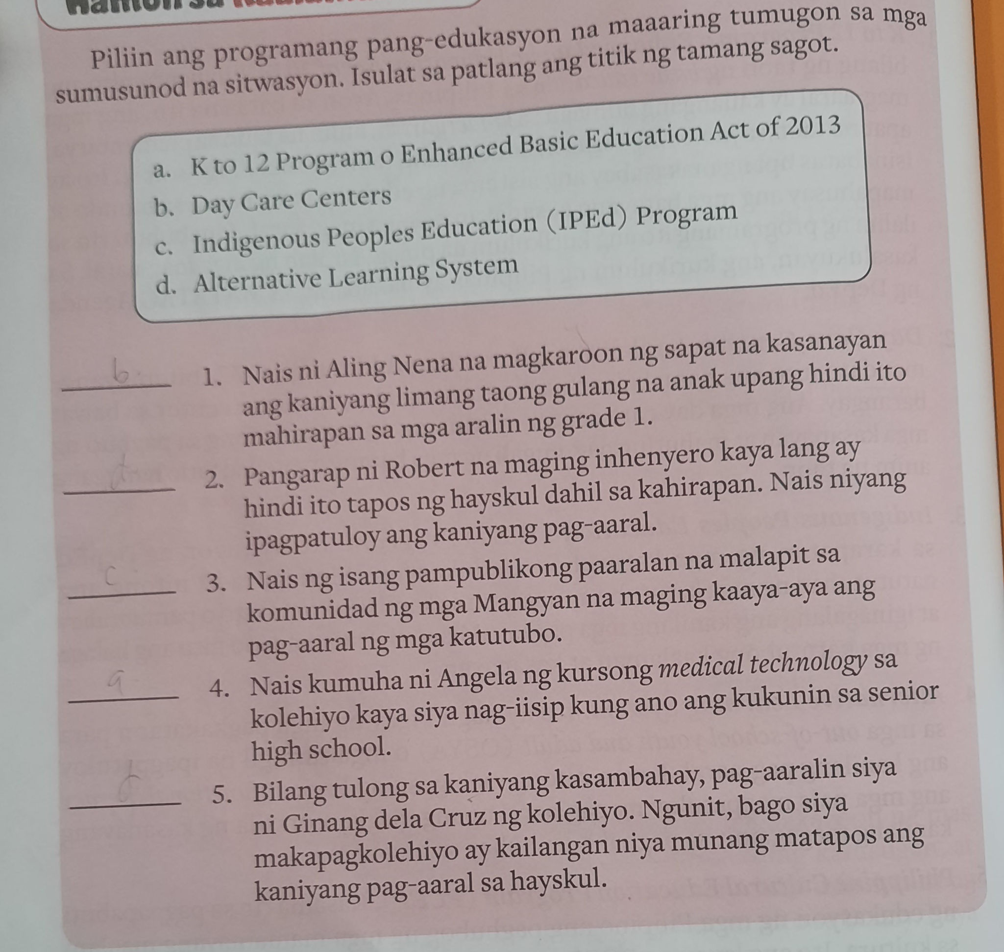 Piliin ang programang pang-edukasyon na | StudyX