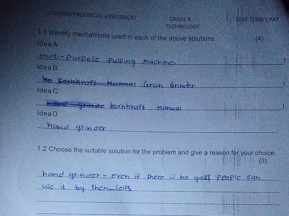 1.1 Identify mechanisms used in each of the | StudyX