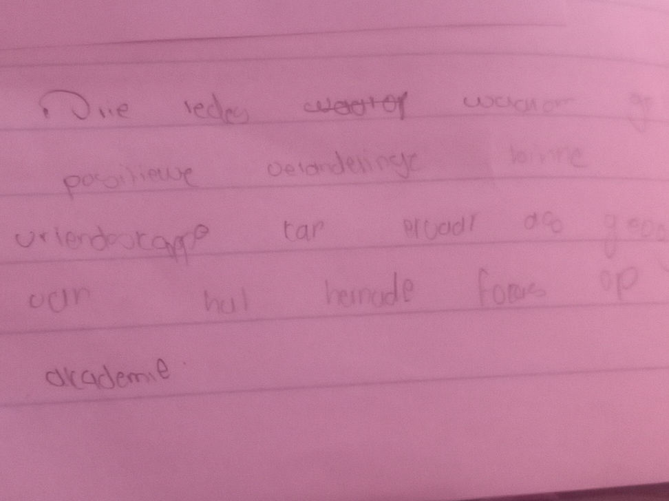 Die redes waarop positiewe veranderinge | StudyX