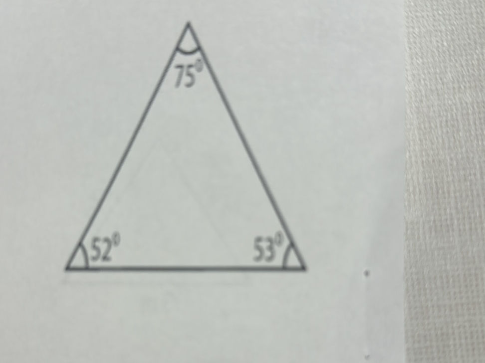 The image shows a triangle with angles | StudyX