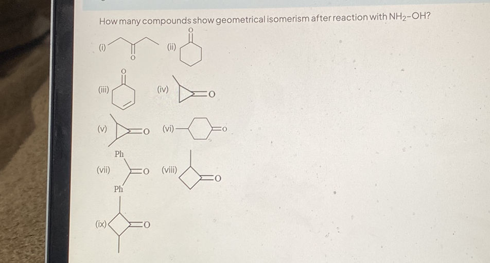How many compounds show geometrical | StudyX