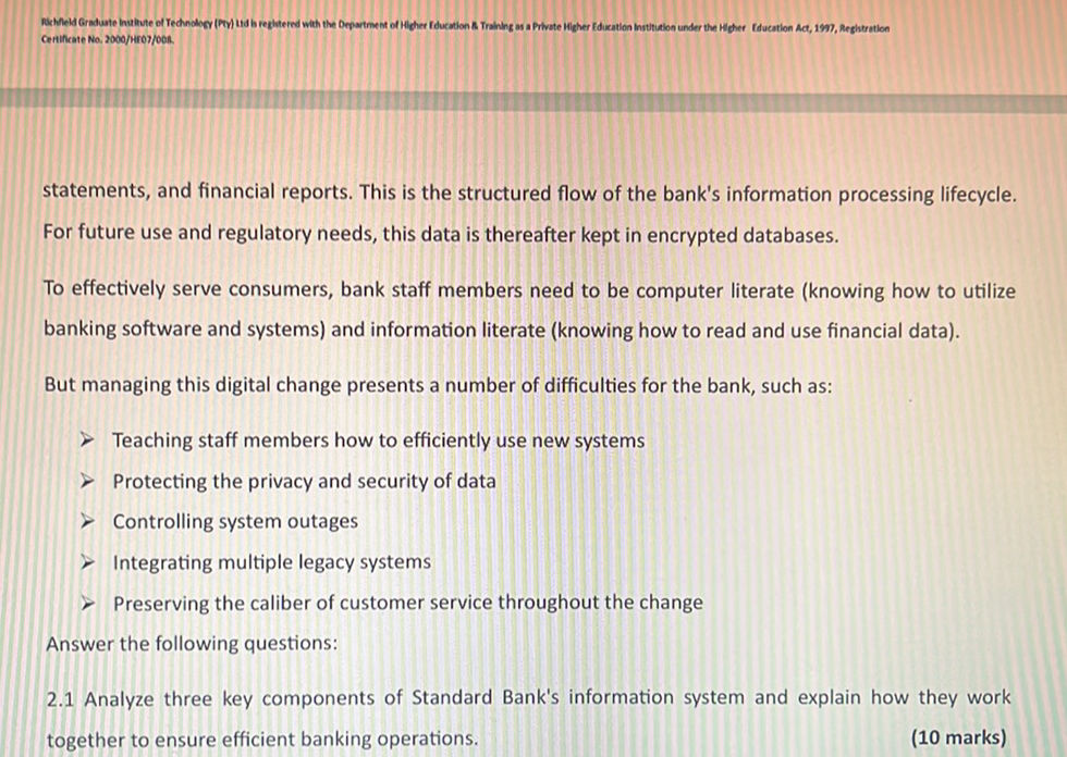 2.1 Analyze three key components of Standard | StudyX