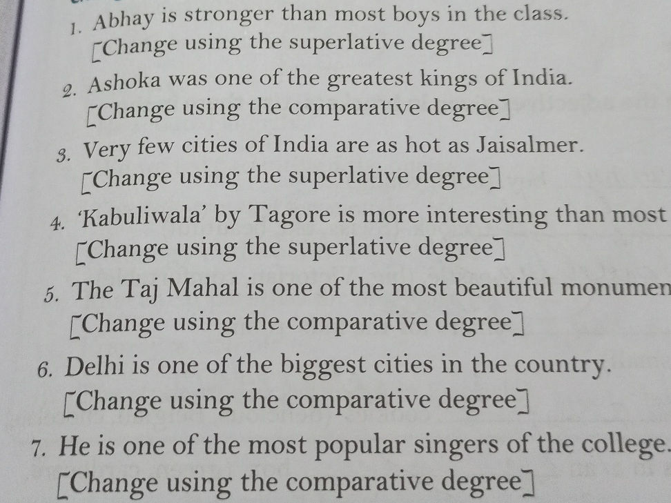 1. Abhay is stronger than most boys in the | StudyX